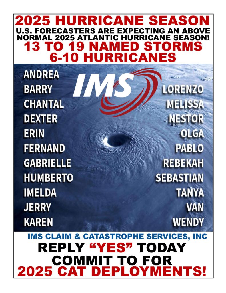 2025 Hurricane Names – IMS Claim